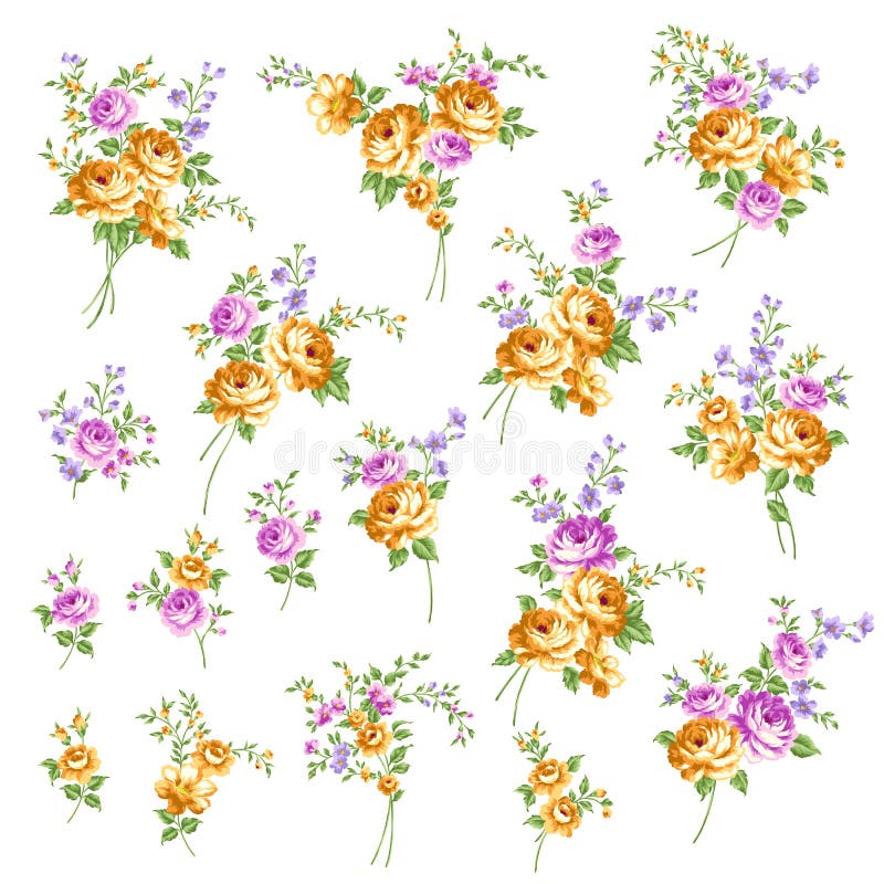 Beautiful Rose Illustration Material Collection, Stock Vector ...