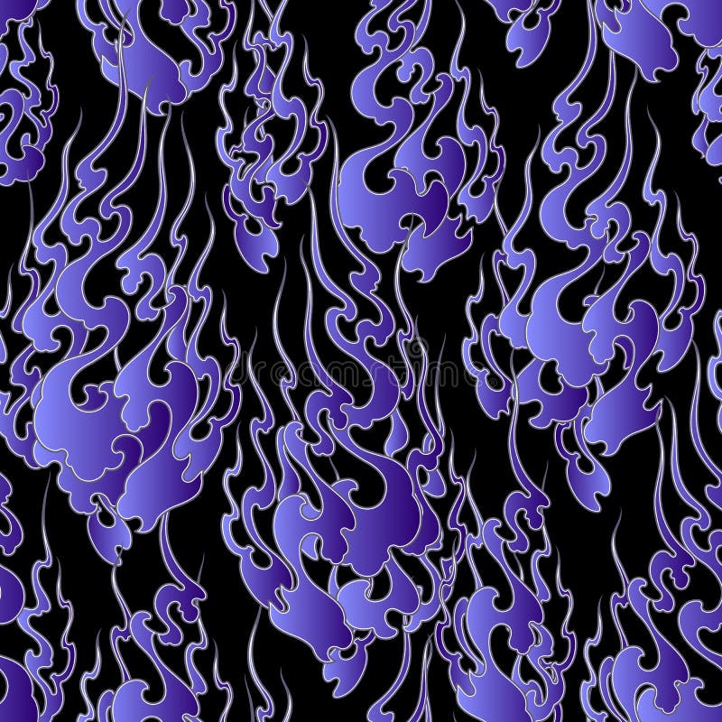 Pattern of a Beautiful Japanese Style Flame, Stock Vector ...