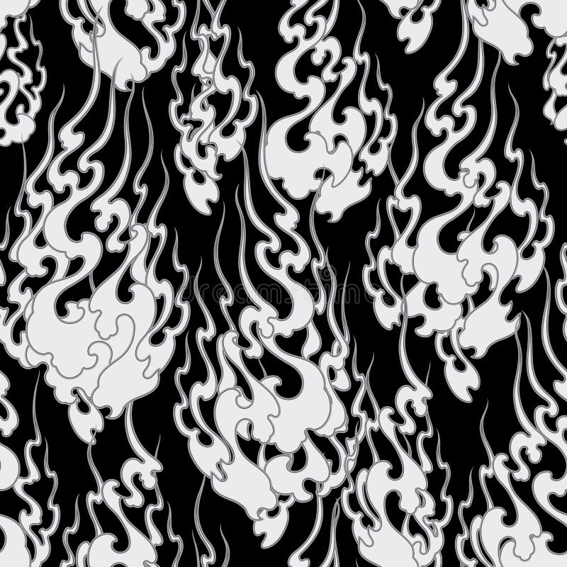 Pattern of a Beautiful Japanese Style Flame, Stock Vector ...