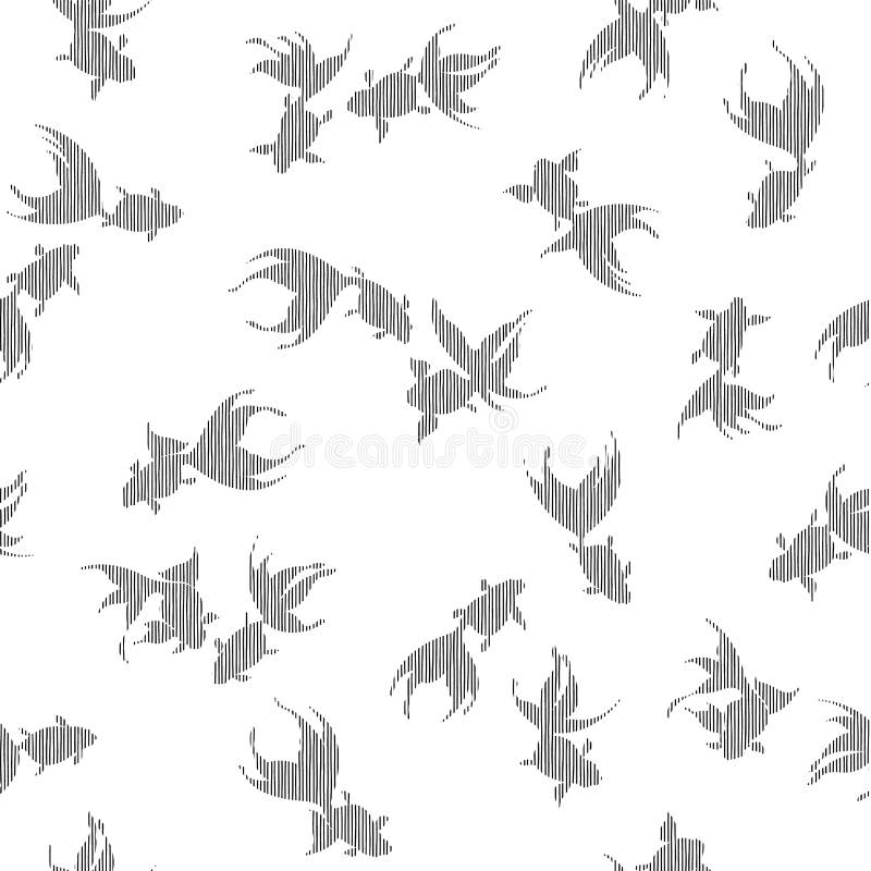 Japanese Style and Elegant Goldfish Pattern, Stock Vector ...