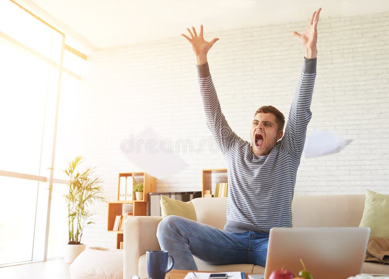 I am fed up with it stock photo. Image of working, home - 89120882