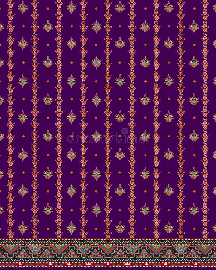 Traditional Digital Printed Design Pattern Stock Illustration ...