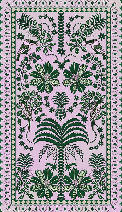 Traditional Digital Printed Design Pattern Stock Illustration ...