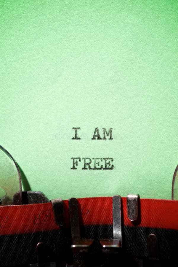 I am free text stock photo. Image of green, text, sentence - 270757698