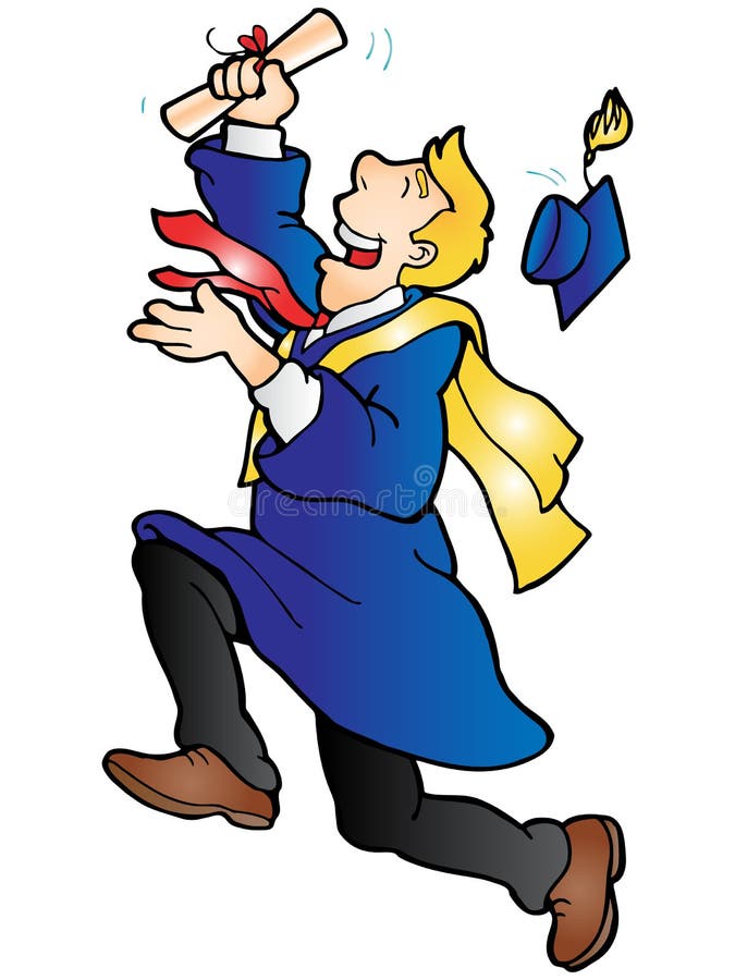 I am graduate stock illustration. Illustration of mode - 12705910