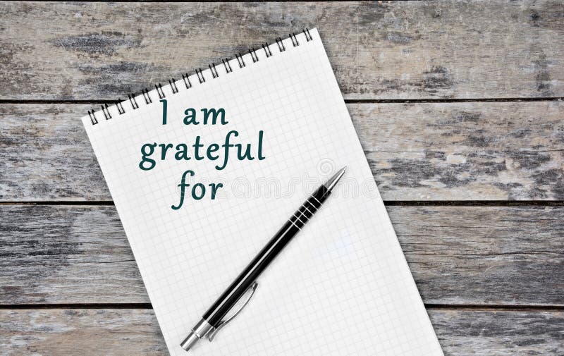 I am Grateful for Written on Notebook Page Stock Photo - Image of ...