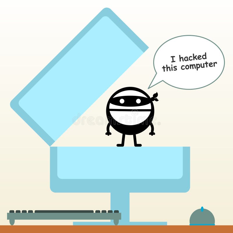 Hacker stock illustration. Illustration of concept, ninja - 24737836