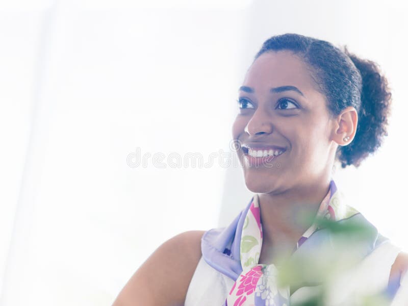 I am happy to work here stock photo. Image of person - 52097666