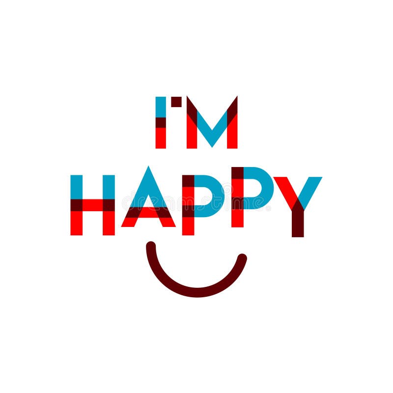 I am Happy Vector Template Design Illustration Stock Vector ...