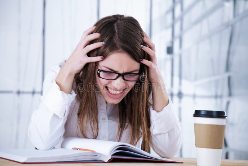 I Hate My Office Work. I Can Not More Work Here!!! Office Hell Stock ...