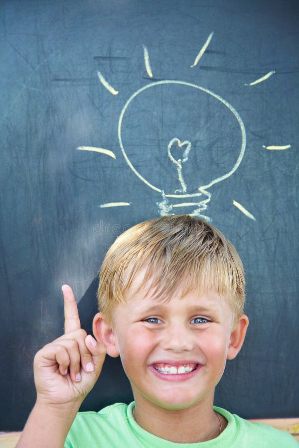 I have a good idea stock photo. Image of cute, elementary - 20731556