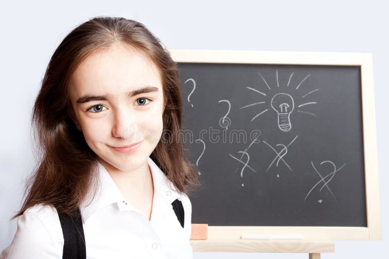 I have a good idea stock photo. Image of girl, conceptual - 21040154