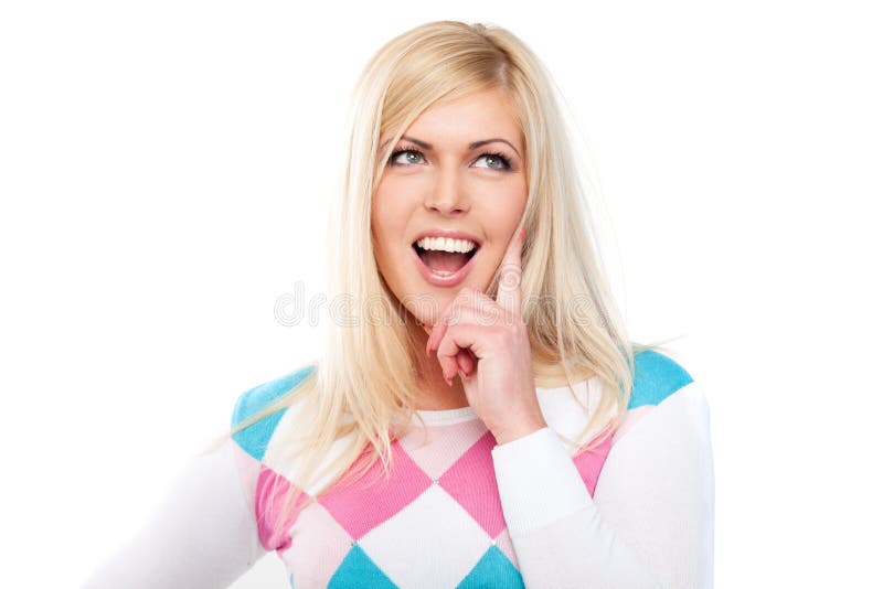 I have an idea! stock photo. Image of face, model, adult - 24657508