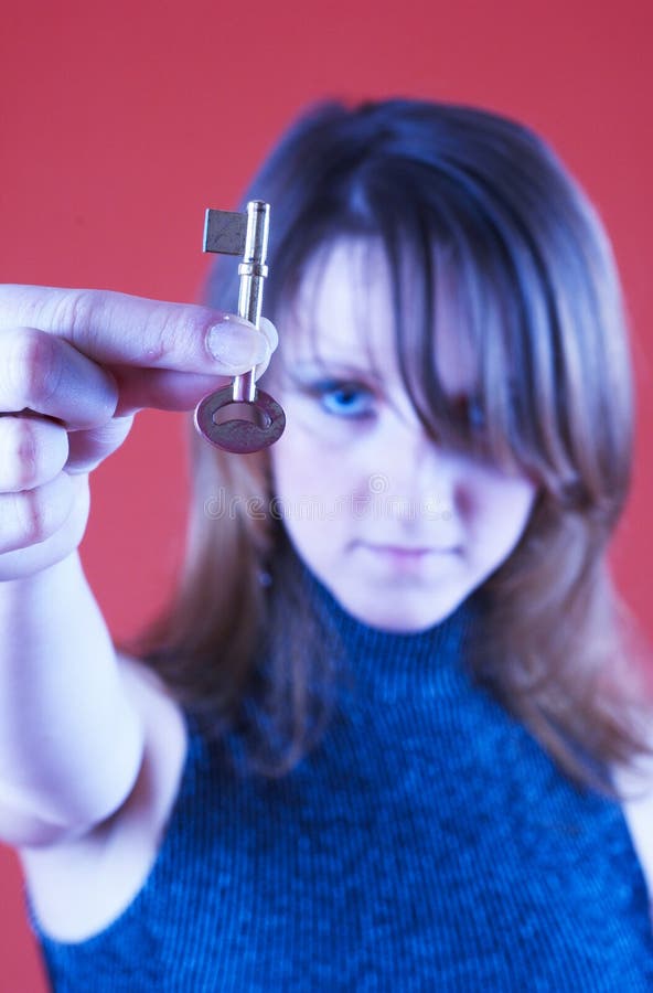 I have the key. stock image. Image of hand, attractive - 1586879