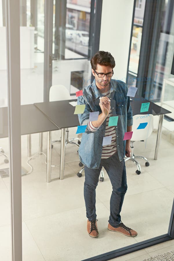 I Have so Many Ideas. a Young Designer Playing Around with Ideas. Stock ...