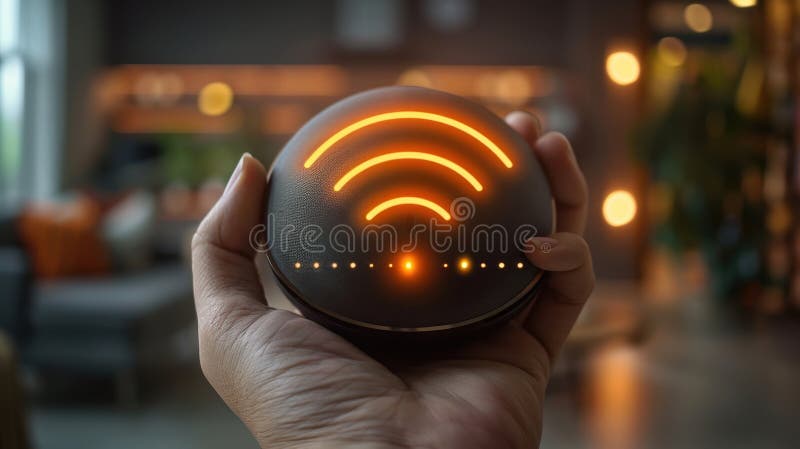 Modern Wifi Router with a Speedometer. Internet Speed Stock Image ...