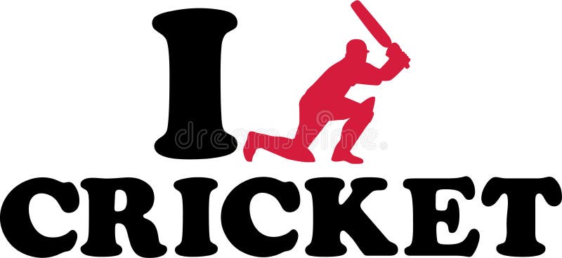 I love Cricket stock vector. Illustration of vector, score - 85848261