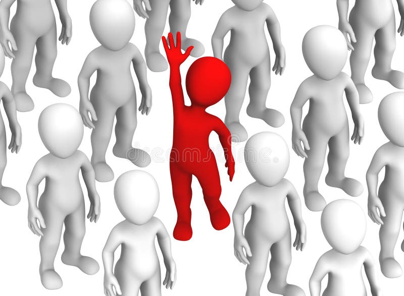 3d Abstract Human. Challenge Concept. Stock Illustration - Illustration ...