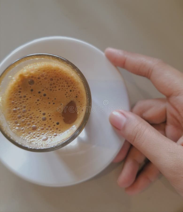 I Hold a Cup of Kopi Aceh Sanger at the Coffeeshop Stock Photo - Image ...