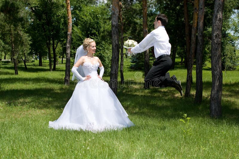 I an jumping of your love stock image. Image of engagement - 4623881