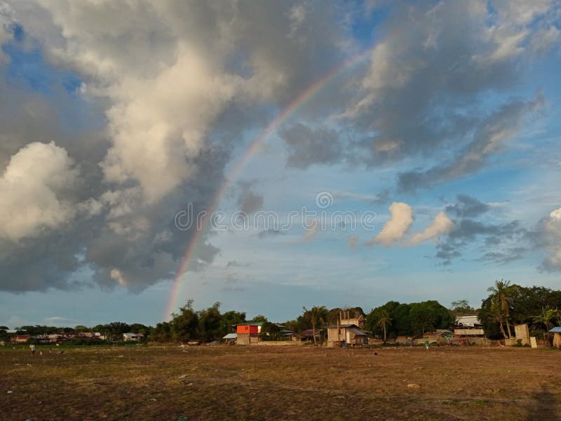 I keep seeing rainbows. stock image. Image of prairie - 217382027