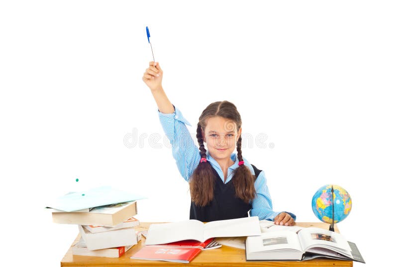 I know the answer! stock photo. Image of education, looking - 20146846