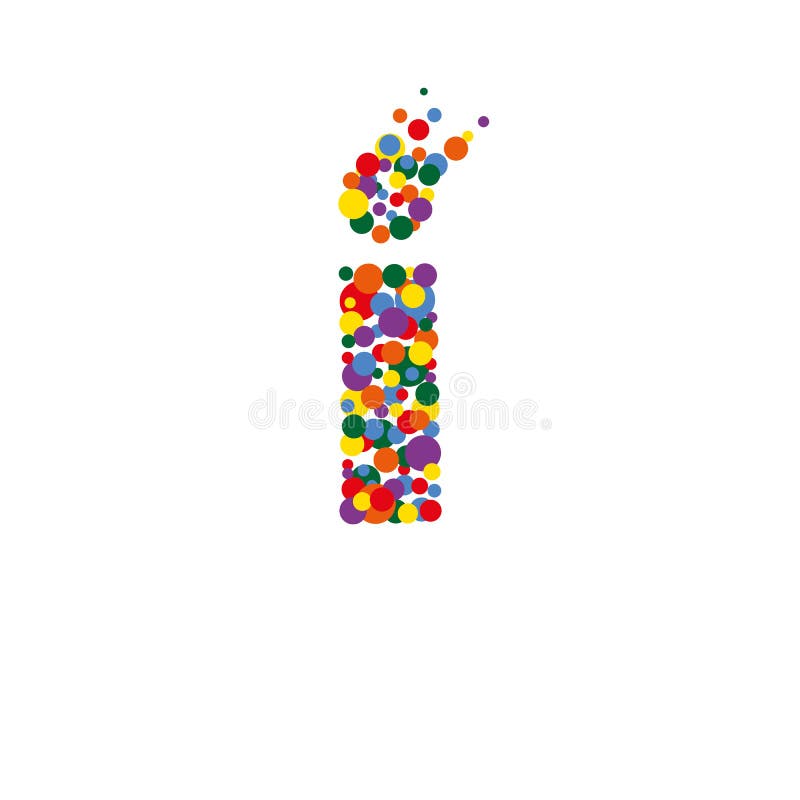 I-letter from Colored Bubbles. Bubbles Design Stock Vector ...