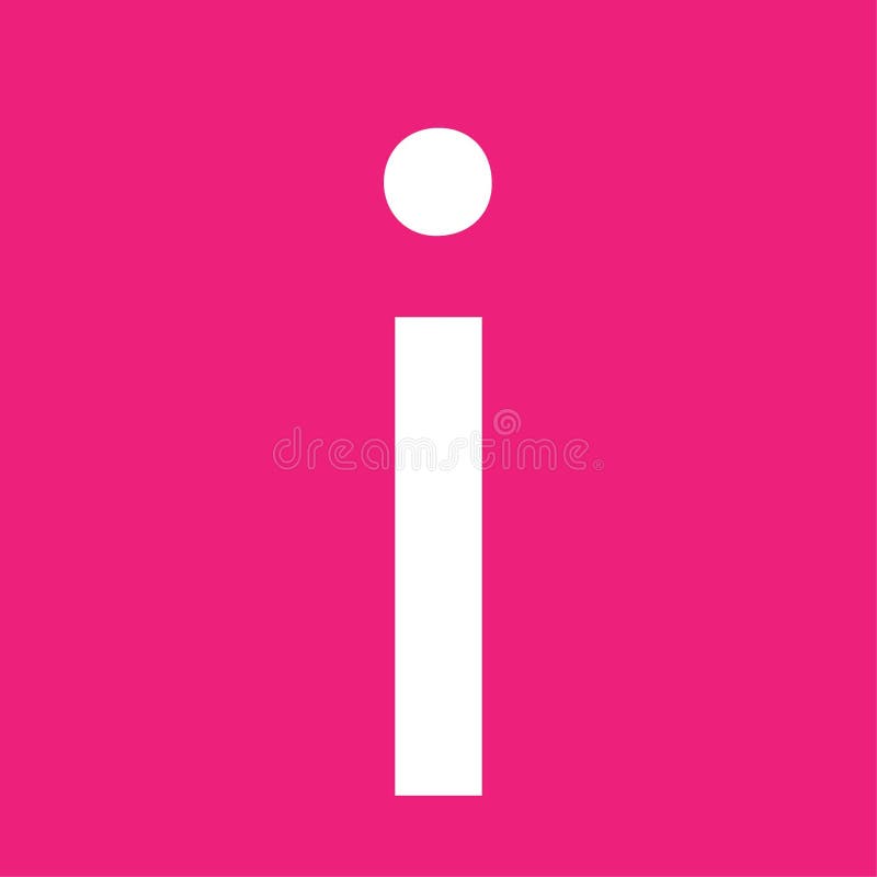 I Letter on Pink Background Stock Illustration - Illustration of logo ...