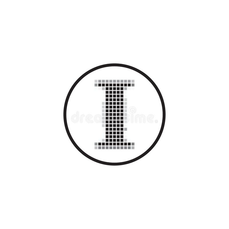 I Letter Pixel Motion Logo Design, Square Pixel I Letter Vector Logo ...