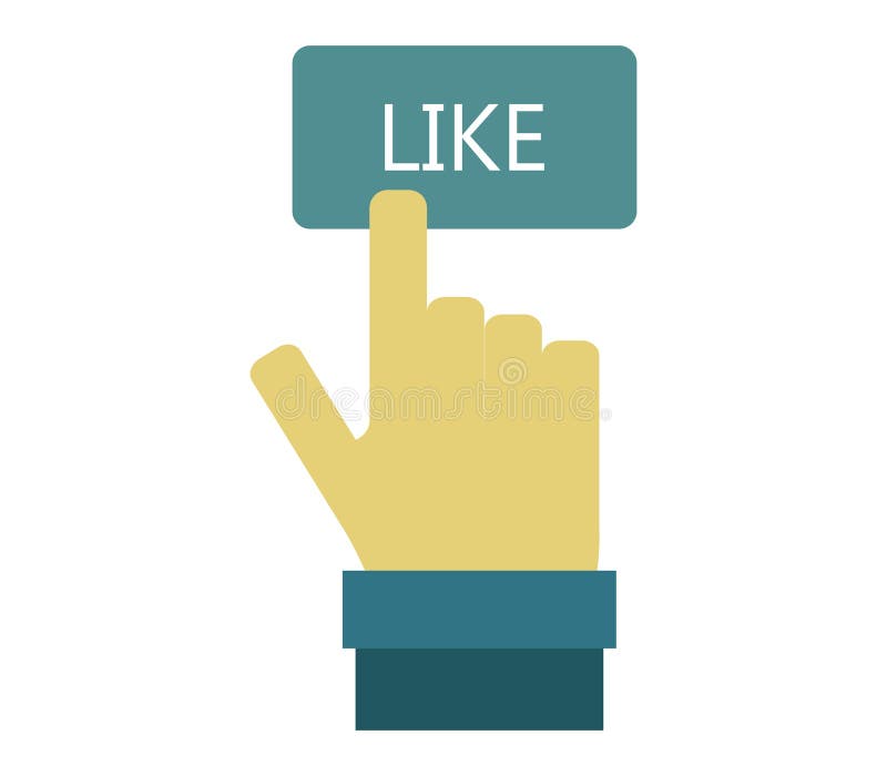 Person Presses Button Like Stock Illustrations – 16 Person Presses ...