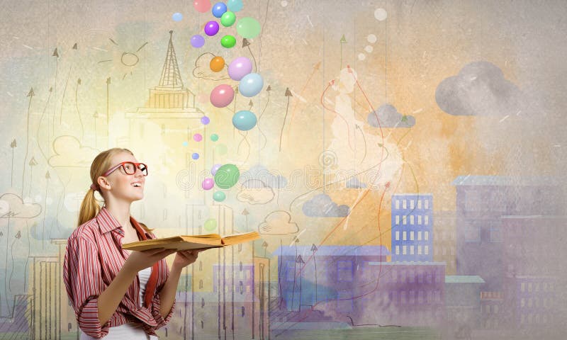 I like reading stock illustration. Illustration of intelligence - 48689664