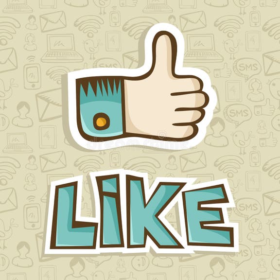 Hand Drawn Like Button Stock Illustrations – 1,447 Hand Drawn Like ...