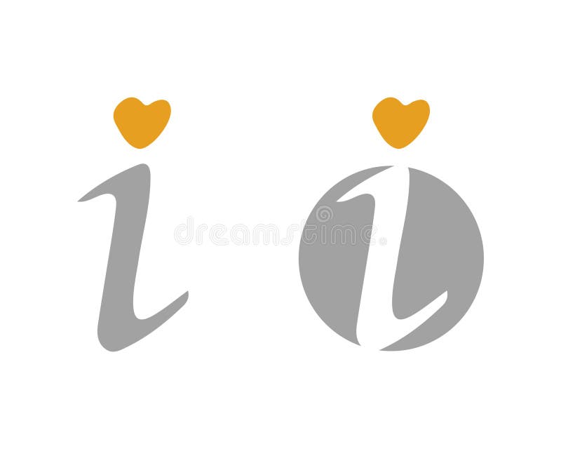 I logo love 2 versions stock vector. Illustration of romantic - 302062230