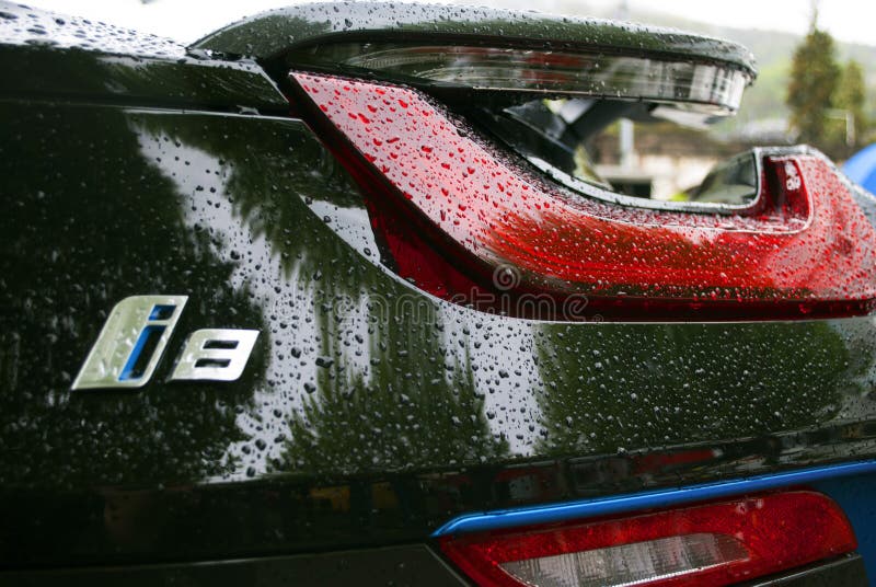 I8 logo under rain editorial photo. Image of dark, rain - 83877536