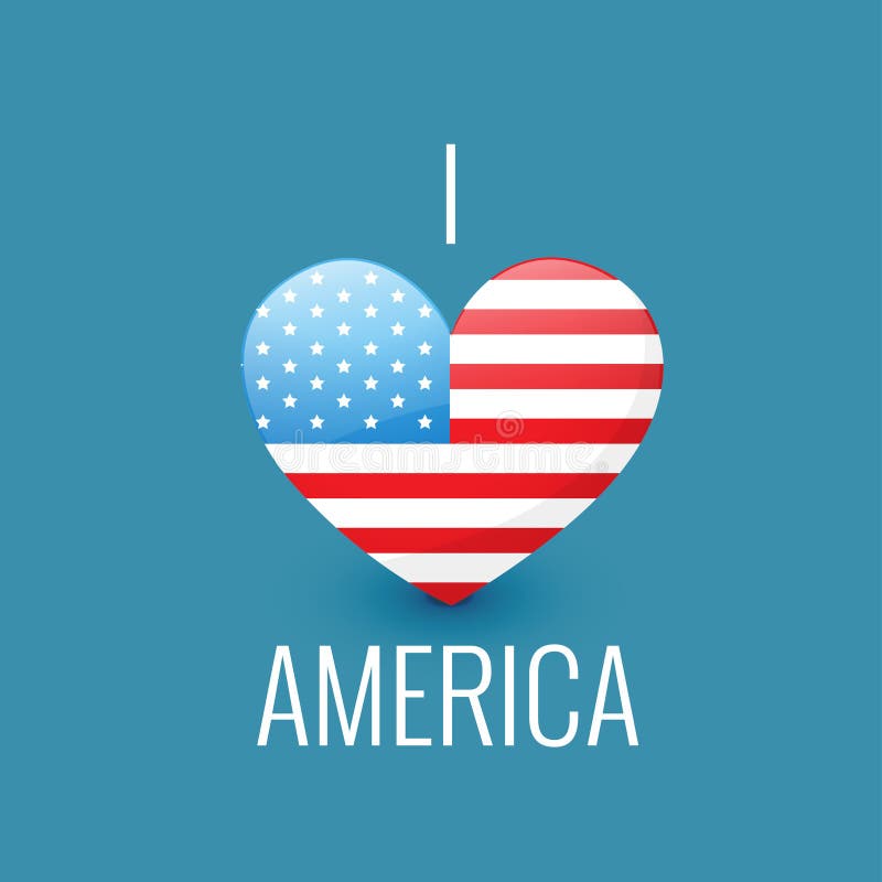 I love America stock illustration. Illustration of united - 8223957
