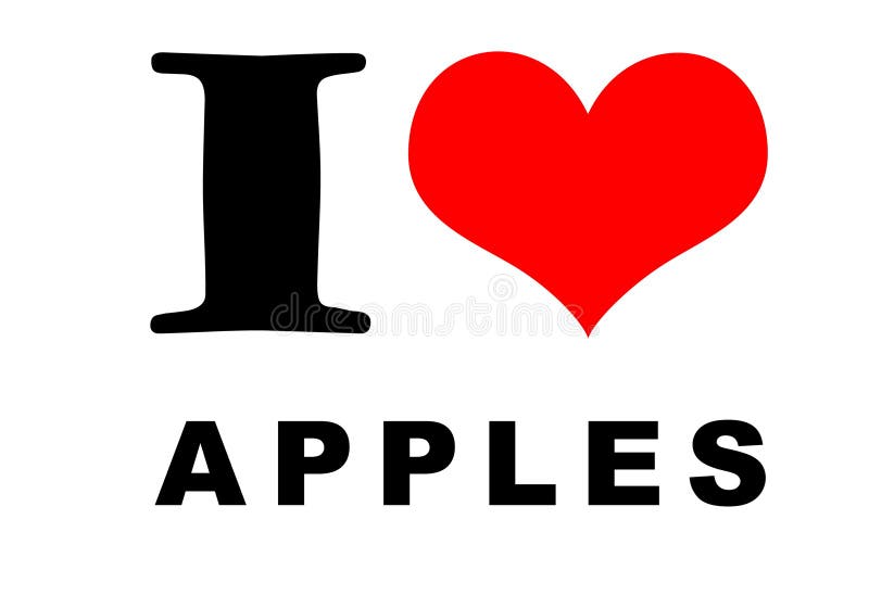 I love apples text stock image. Image of baked, green - 270472073