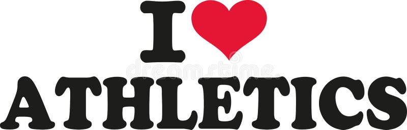 I love athletics stock vector. Illustration of pictogram - 92976557