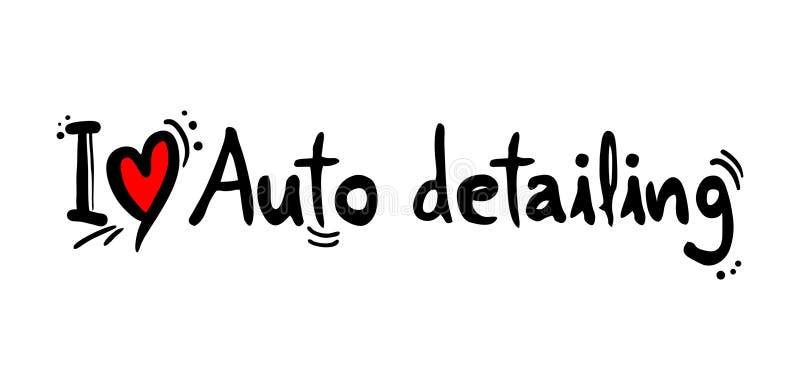 I love Auto detailing stock vector. Illustration of heart - 298420570