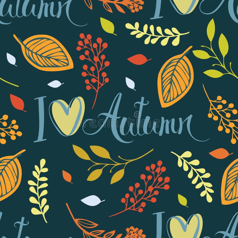 Love Autumn Tree with Couple in-love Birds Stock Vector - Illustration ...