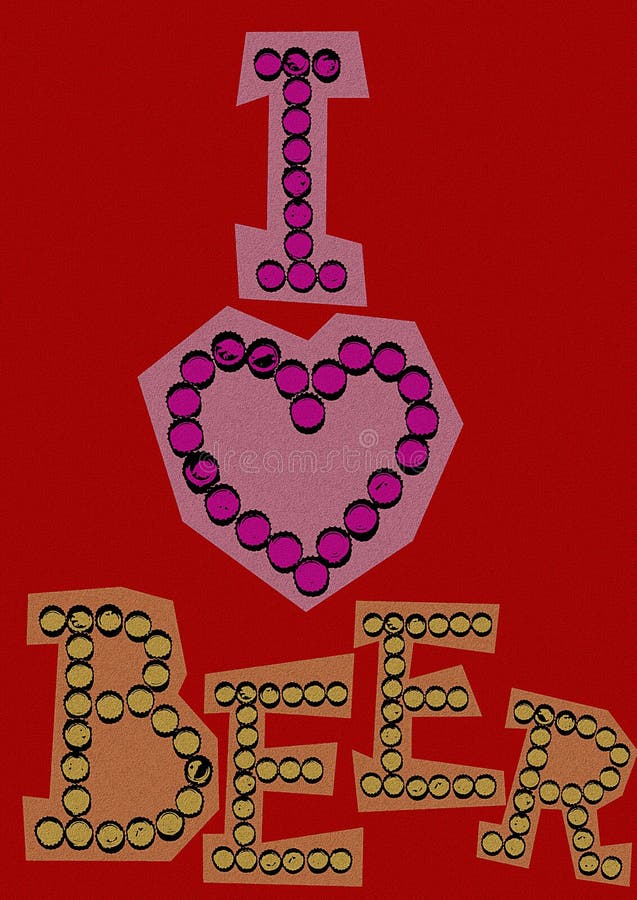 I love beer canvas stock illustration. Illustration of bung - 29443657