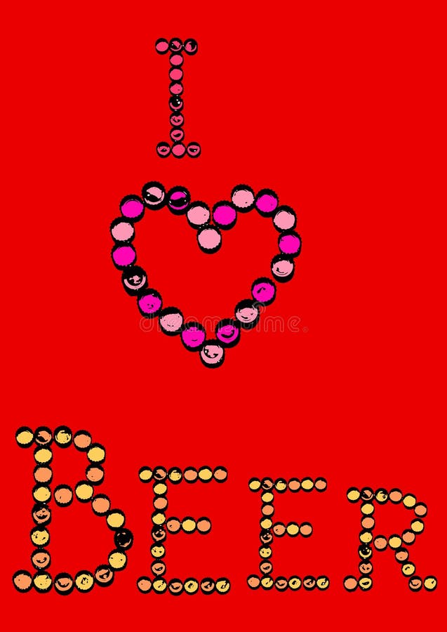 I love beer colored stock illustration. Illustration of painting - 29443593