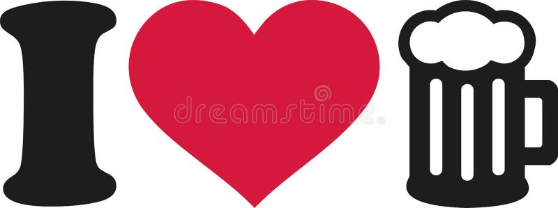I Love Beer background stock vector. Illustration of beverage - 35065849