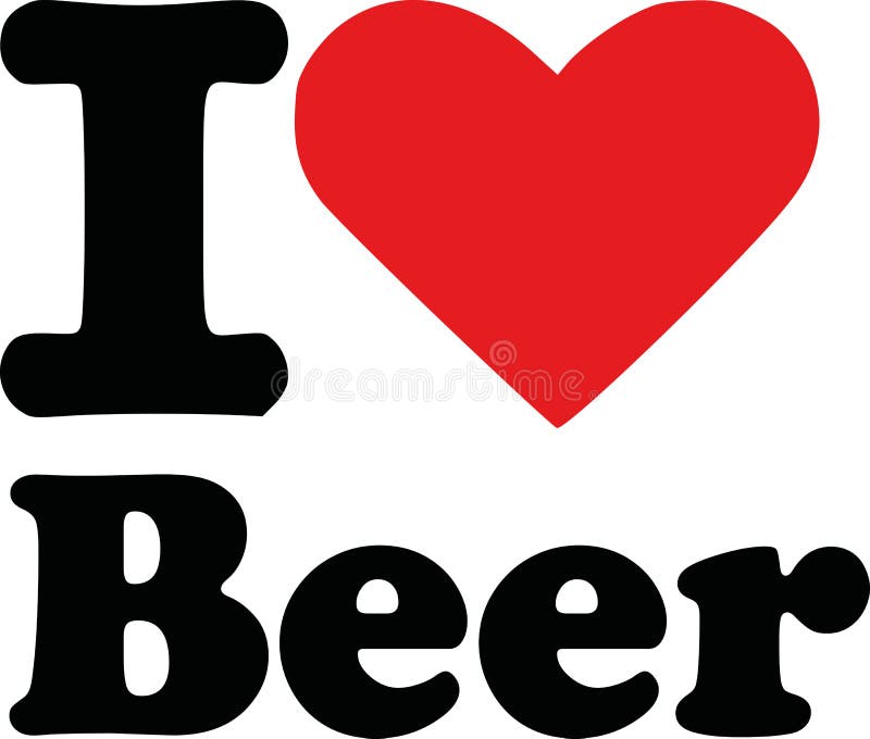 I Love Beer Vector Illustration Design Stock Vector - Illustration of ...