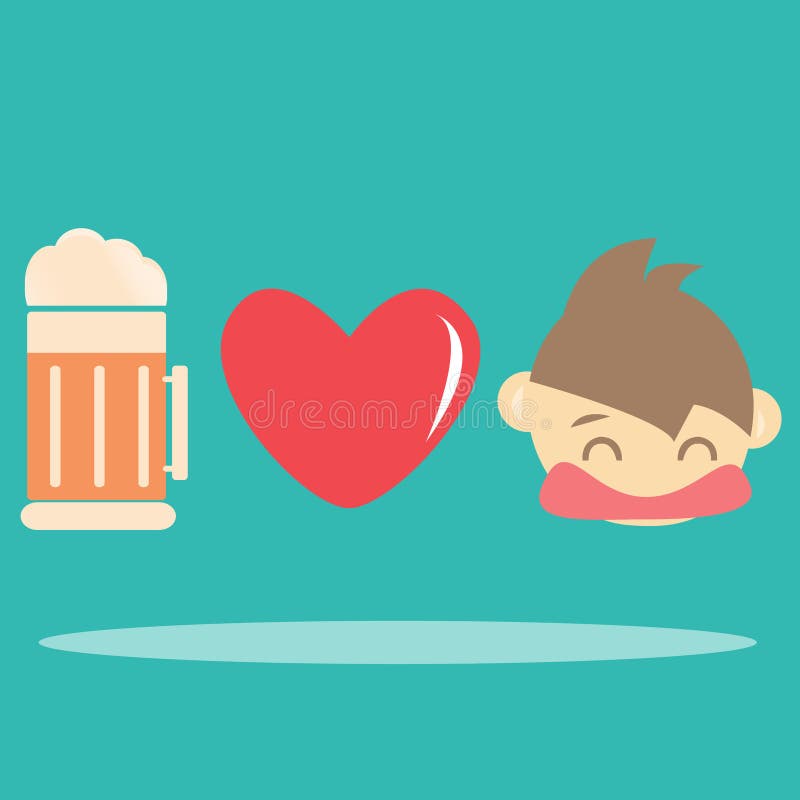 I love beer stock vector. Illustration of love, beer - 31638175