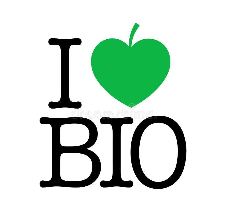 I love Bio stock vector. Illustration of ecology, organic - 19084916