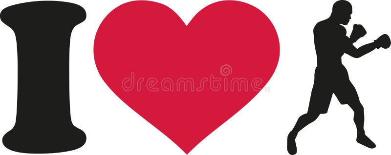 I Love Boxer stock vector. Illustration of love, icon - 66327435