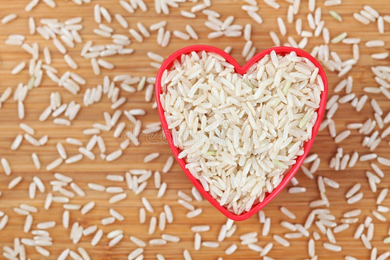 I love brown rice stock image. Image of love, heart, vegetarian - 45696703