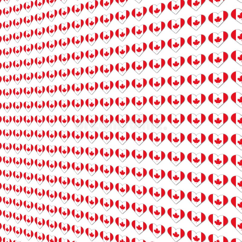 I Love Canada Concept - Heart Flag - White Background - 3D Illustration ...