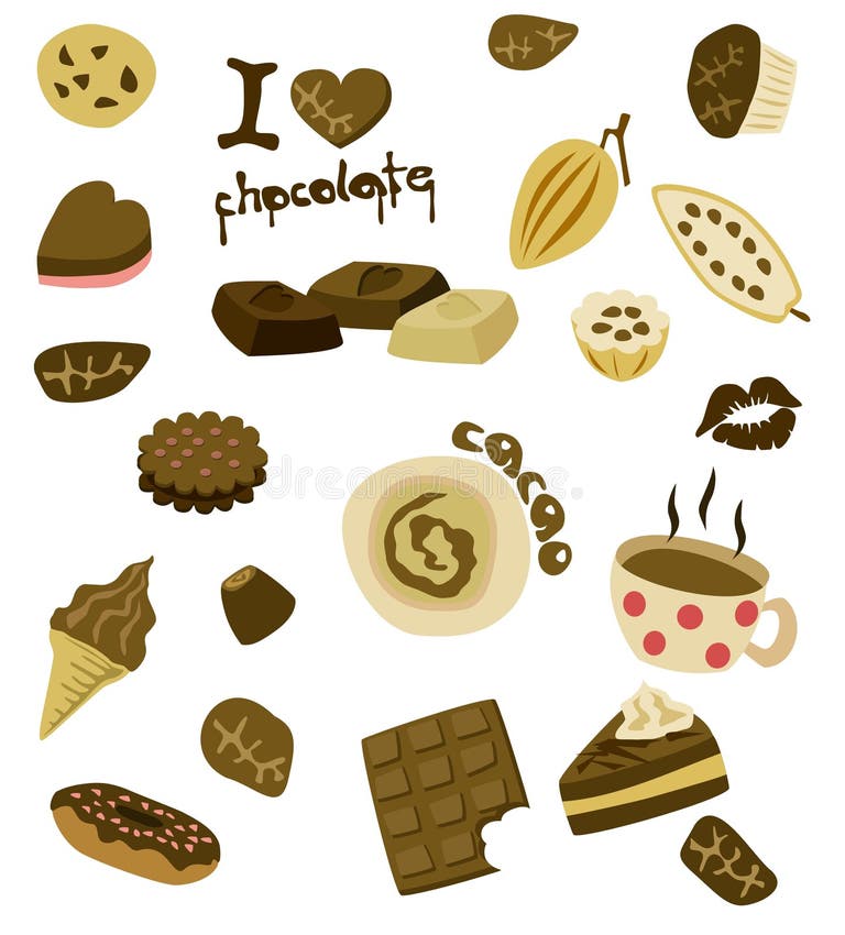Chocolate Pictogram Stock Illustrations – 13,386 Chocolate Pictogram ...