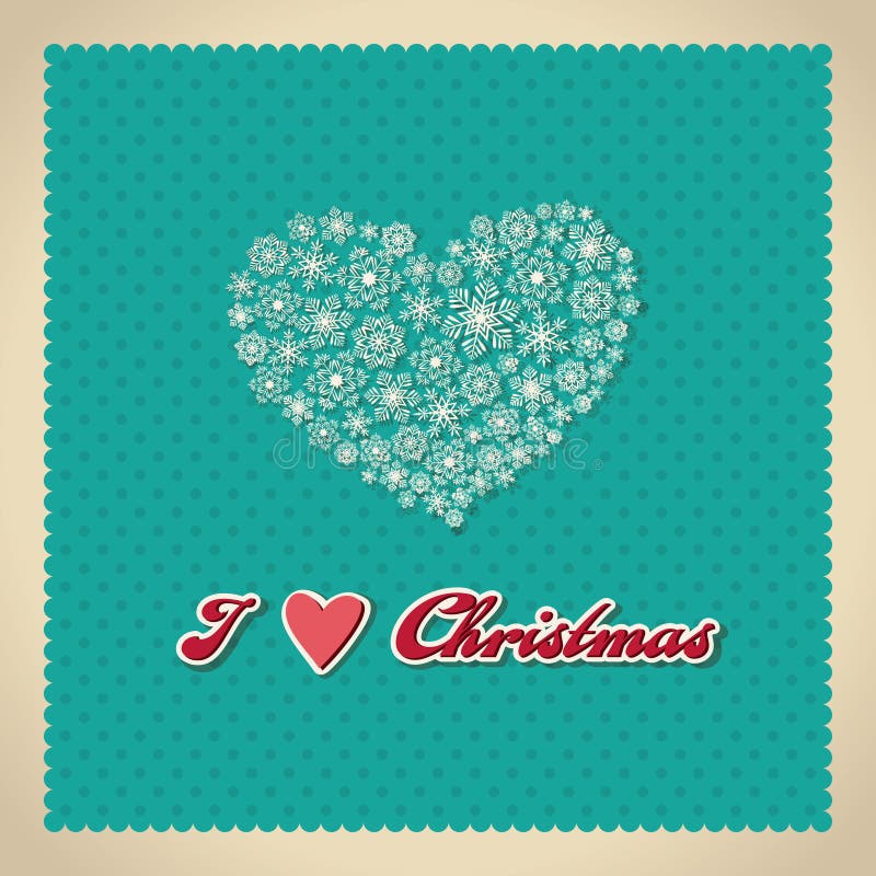 I love christmas stock vector. Illustration of ornament - 41977950